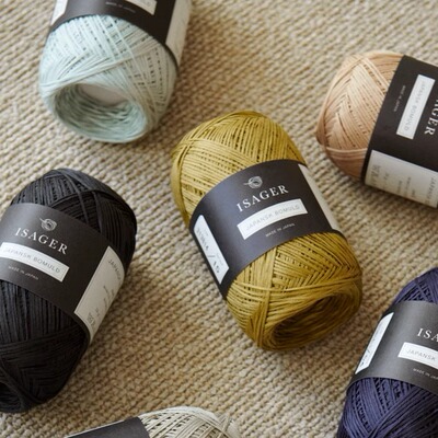 Isager Japansk Bomuld日系扁带棉纱透气亲肤春夏贴身50g 315米