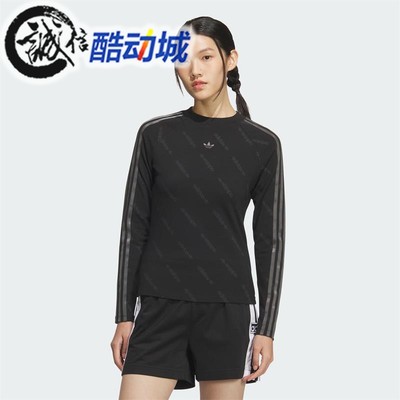 阿迪达斯三叶草女子运动修身T恤