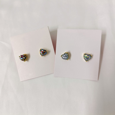 减龄桃心形简约耳钉耳饰女