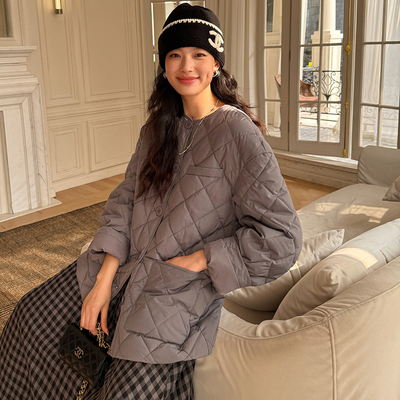 洋气新店REDMEMORY轻暖随行 菱形格绗缝廓形羽绒夹克