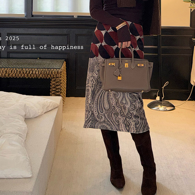 洋气新店REDMEMORY艺术家的抽象画作 自带buff交叠图形复古半裙