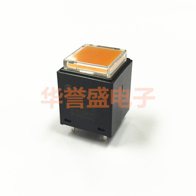 日本Sunmulon 进口 按键 按钮开关CHM-6 复位 带灯 橙色LED 方形