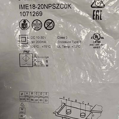 可维修西克接近开关IME18-20NPSZC0K，订货号10712议价