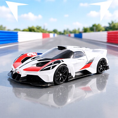 【赛道日】风火轮布加迪玻璃龙合金车模BUGATTI BOLIDE跑车玩具