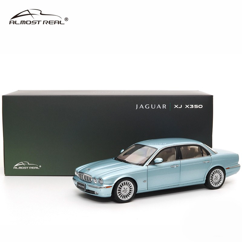 Almost Real汽车模型1:18合金全开捷豹 XJ6 （X350） 车模 蓝银色