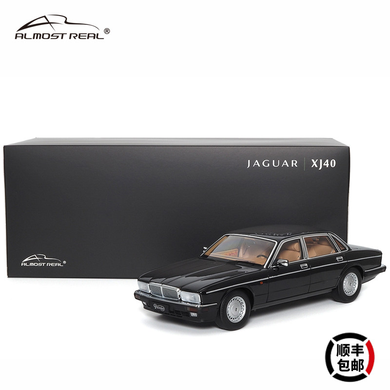 Almost Real汽车模型1:18捷豹戴姆勒XJ6（XJ40）合金全开车模黑色