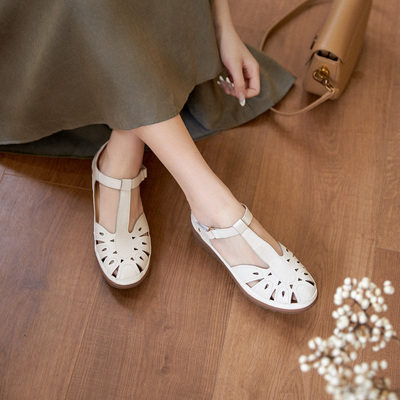 德国KUFENBERG宽楦坡跟软底凉鞋