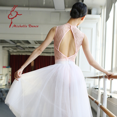 Michelle Dance  蕾丝系列露背高领芭蕾连体服偏大【特价】