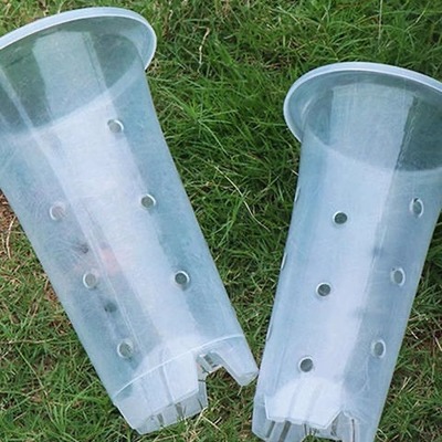 透明有侧孔兰花花盆内盆