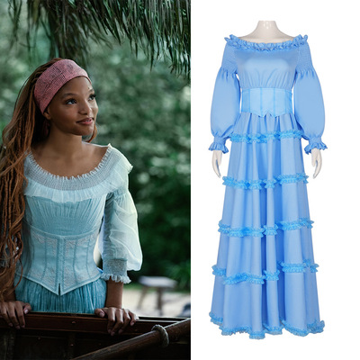 小美人鱼cos服 The Little Mermaid连衣裙cosplay舞台表演演出服