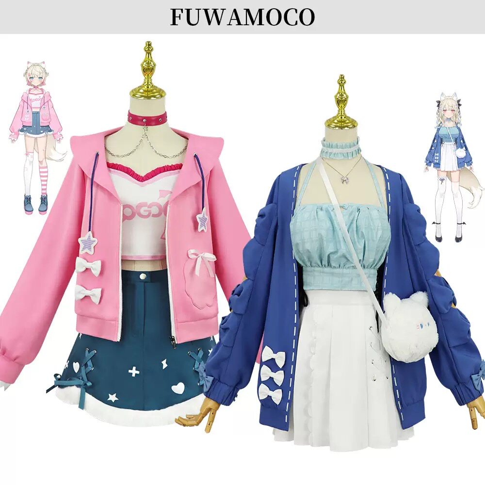 现货Hololive EN Fuwawa Mococo Abyssgard新衣装常服Cos同款套装