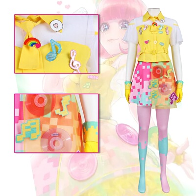 假面骑士 Ex-Aid Poppy波比cos服全套像素裙二次元 cosplay打歌服