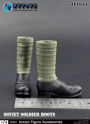 zy兵人模型1/6二战苏军高筒靴