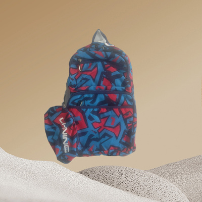 正品15秋李宁基础运动系列大容量学生男子双肩背包ABSK099