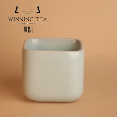 问鼎汝窑天青青方杯茶杯
