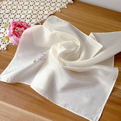 苏绣手帕100%桑蚕丝纯真丝手工绣花手帕花卉A出国礼品小方巾礼物