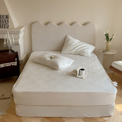 全棉夹棉床垫床笠款保护罩加高