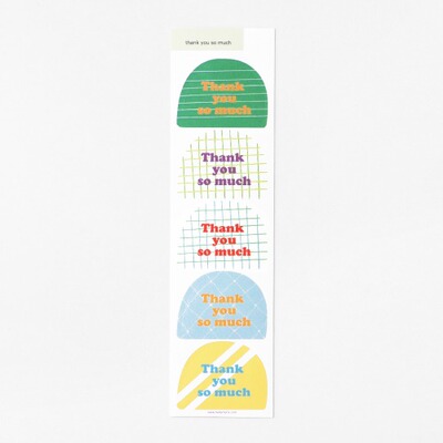 半圆贴纸感谢百搭烘焙包装