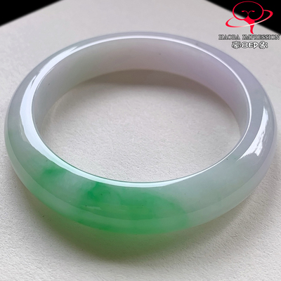豪8印象V261600V2558翡翠手镯圈口57.3天然冰糯种阳绿缅甸玉手镯