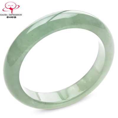 豪8印象P26126P129翡翠手镯圈口52.6mm天然缅甸冰种湖水绿翡翠镯