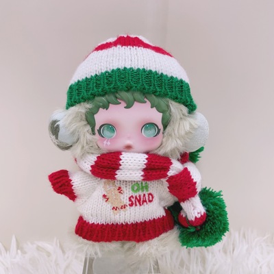 仅娃衣sp不眠剧场光织园挂件毛绒公仔衣服着替圣诞节姜饼人毛衣