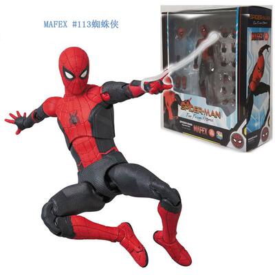 MAFEX 113英雄远征 蜘蛛侠 Spider Man升级战衣 可动人偶手办模型