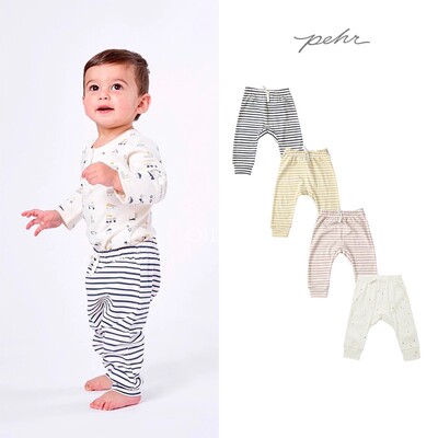 Pehr长裤有机棉条纹四季款