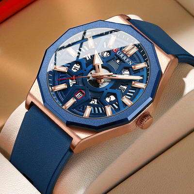 正品质8437男士手表石英机芯夜光防水韩版时尚个性高中生学生