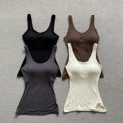 杯垫一体式无钢圈桑蚕丝文胸背心