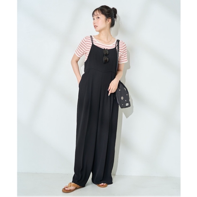 FS2025夏季 减龄高腰线后背镂空系带连体裤QC