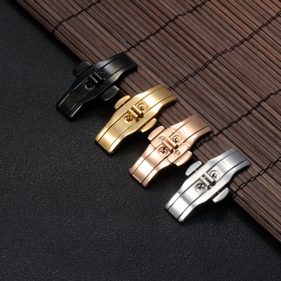 apes 实芯精钢表扣 双按蝴蝶扣 通用规格齐 钟表配件