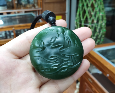 新疆和田碧玉籽料手链财神项链