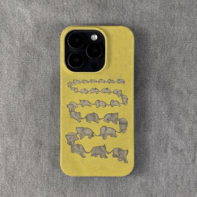 大象迁徙IPHONE15/14/13/12PROMAX菲林手机壳ins风时尚创意苹果XSMAX保护壳安卓P70/S18/nova9磨砂二合一