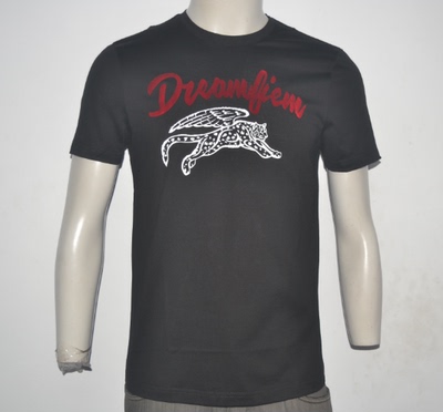 BYLF男装圆领夏短袖T恤衫 上班款印花压绒t恤 商务休闲上衣1380