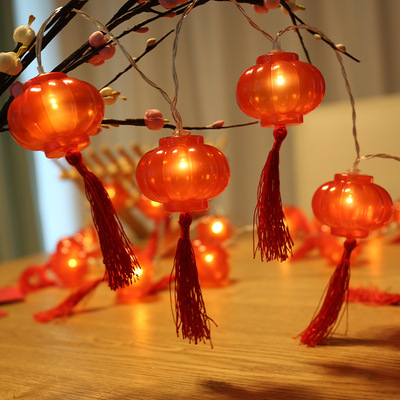 春节装饰灯新年红灯笼led彩灯串