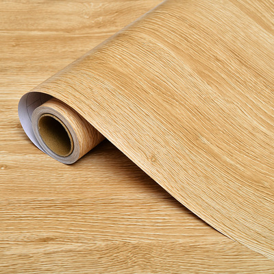 原木墙贴wallpaper自粘墙纸家具翻新贴纸衣柜门木纹 波音软片