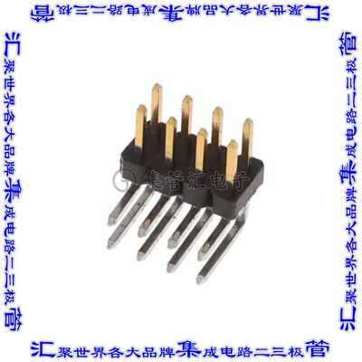 2842163-4 连接器接插件8P,2MM,BRK HDR,DRRT,2.8,0.38AU,B