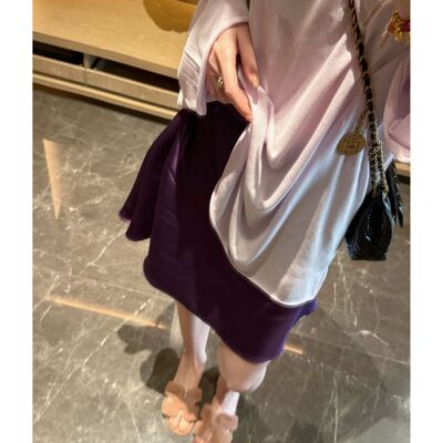 【BORAKOO】高级光泽感·醋酸A字短裙