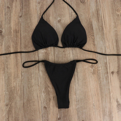 Yiiciovy 2022 Sexy Lace Up Thong Bikini Set Women Swimwear B