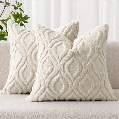 Soft Plush Decorative  Case Without  re Hollow Flower Geomet