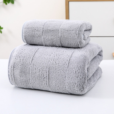 Wide And Shallow ral Fleece Printed Towel Bath Towel Set Wat