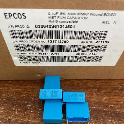 B32642S6104J 630V104/100NF/0.1UF EPCOS 薄膜电容器 P15MM