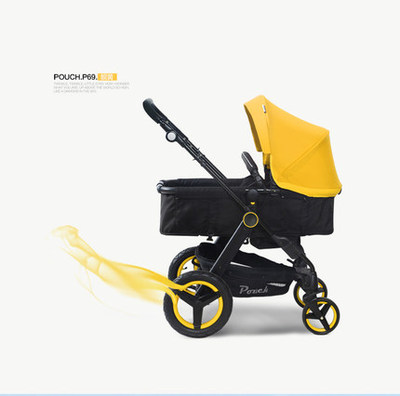 pouch高景观可坐躺折叠婴儿推车