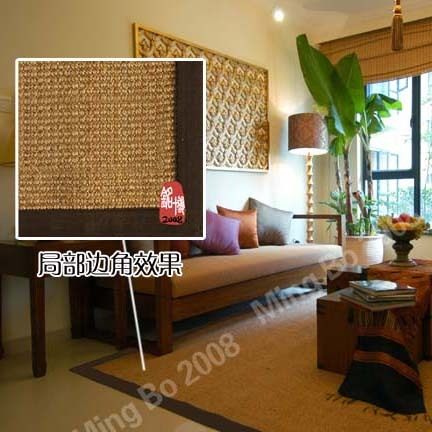 剑麻材质加厚地垫 可客制化纹理地毯 江浙包邮家用机械织造