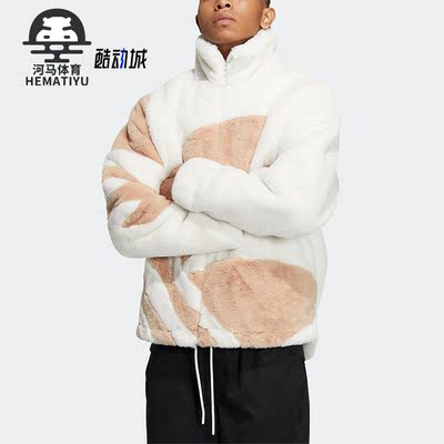 阿迪达斯冬季男子毛绒运动外套