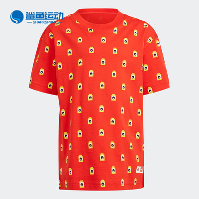 Adidas/阿迪达斯正品 春季男女小童儿童休闲运动短袖T恤 GQ4154