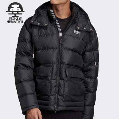 阿迪达斯男子连帽运动羽绒服
