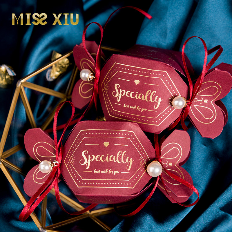 MISSXIU[Sweet]新款结婚喜糖盒高级感婚礼喜袋包装喜糖袋子空盒子_虎窝淘
