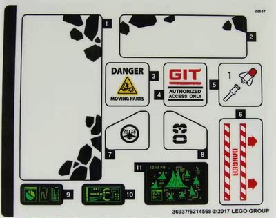 乐高贴纸熔岩基地大电影
