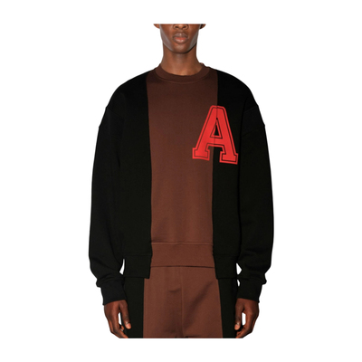 AMBUSH 男女同款中性纯棉拼接印花薄绒圆领卫衣银泰百货 301596